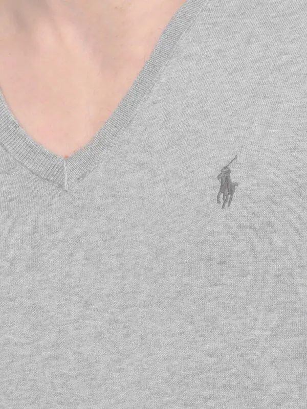 Polo Ralph Lauren Cotton V-neck Pullover - Grey