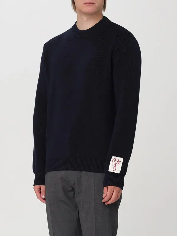 GOLDEN GOOSE Cotton Knit Sweater - Navy