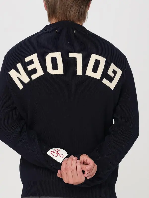 GOLDEN GOOSE Cotton Knit Sweater - Navy