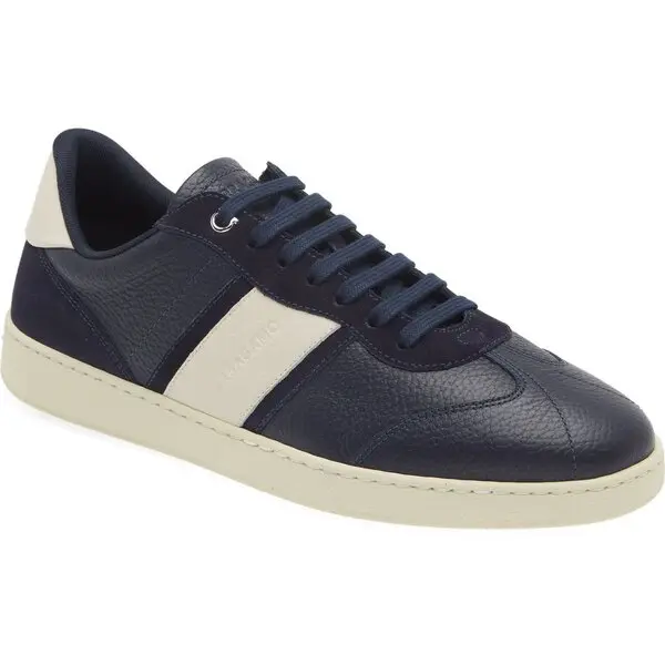 FERRAGAMO Achille Low Top Sneaker - Blue Marine