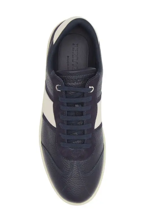 FERRAGAMO Achille Low Top Sneaker - Blue Marine