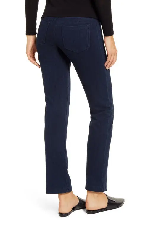 Lyssé Essentials High-waist Straight Leg Stretch Denim Jeans - Indigo