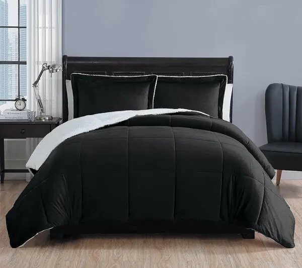 VCNY HOME Micromink Sherpa Comforter Set, King - One-color