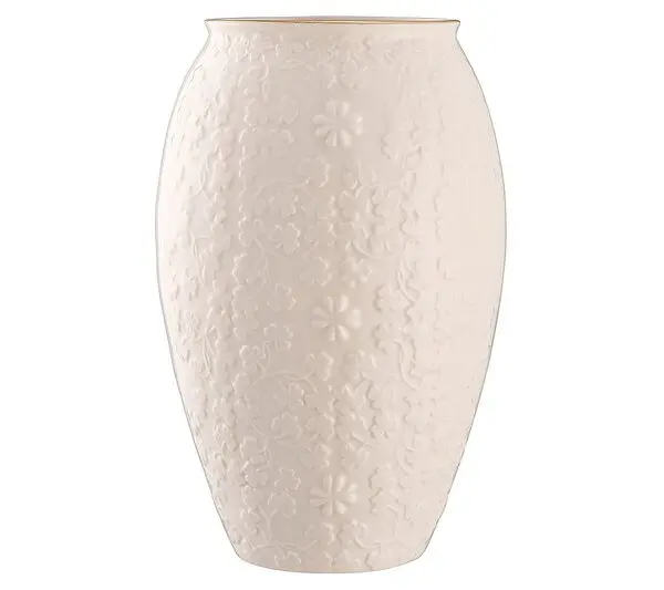 BELLEEK Pottery Field Of Shamrocks Vase - One-color
