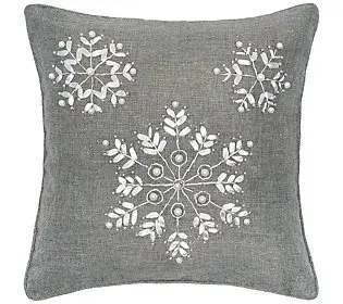 C&F HOME Silver Snowflake Pillow - One-color