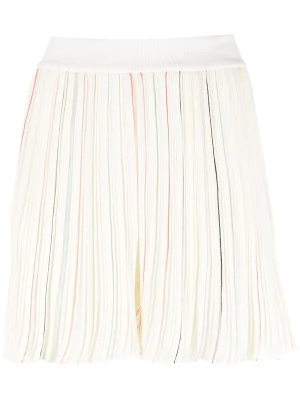Sonia Rykiel Paris Contrast-stripe Pleated Shorts - Neutrals