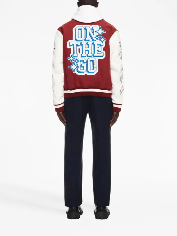 Off-White Appliqué Varsity Jacket