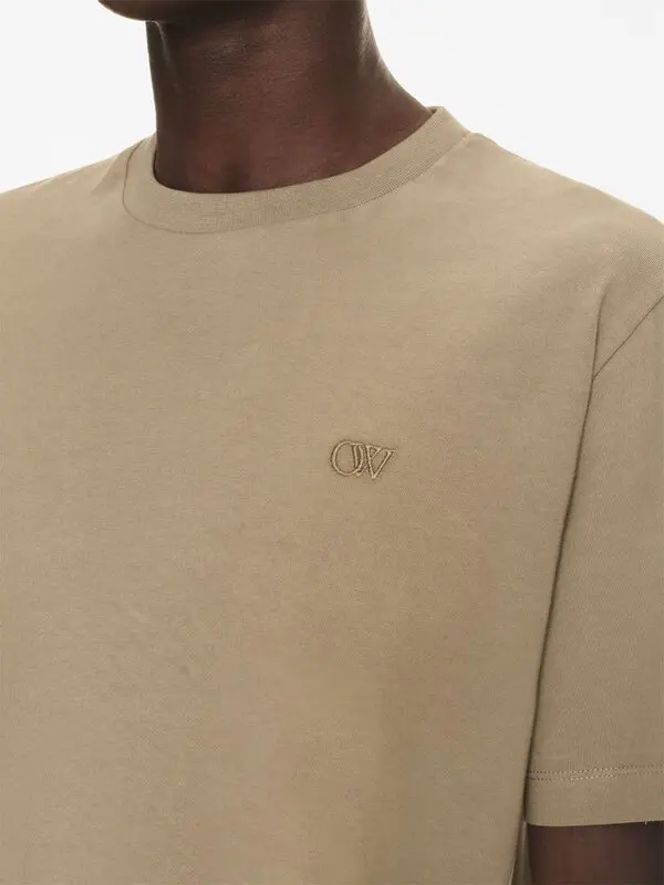 Off-White Logo-embroidered Short-sleeve T-shirt