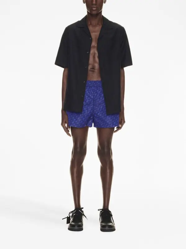 Off-White Logo-print Swim Shorts