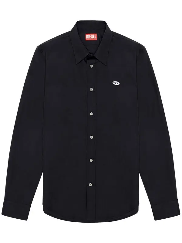 DIESEL® S-benny-a Logo-appliqué Shirt - Black