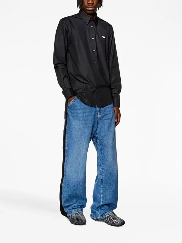 DIESEL® S-benny-a Logo-appliqué Shirt - Black