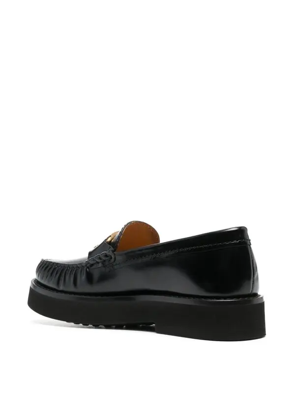 TOD'S Logo-plaque Leather Loafers