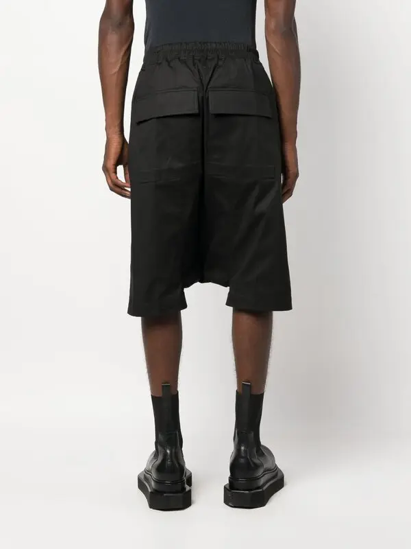 Rick Owens Drawstring Drop-crotch Shorts - Black