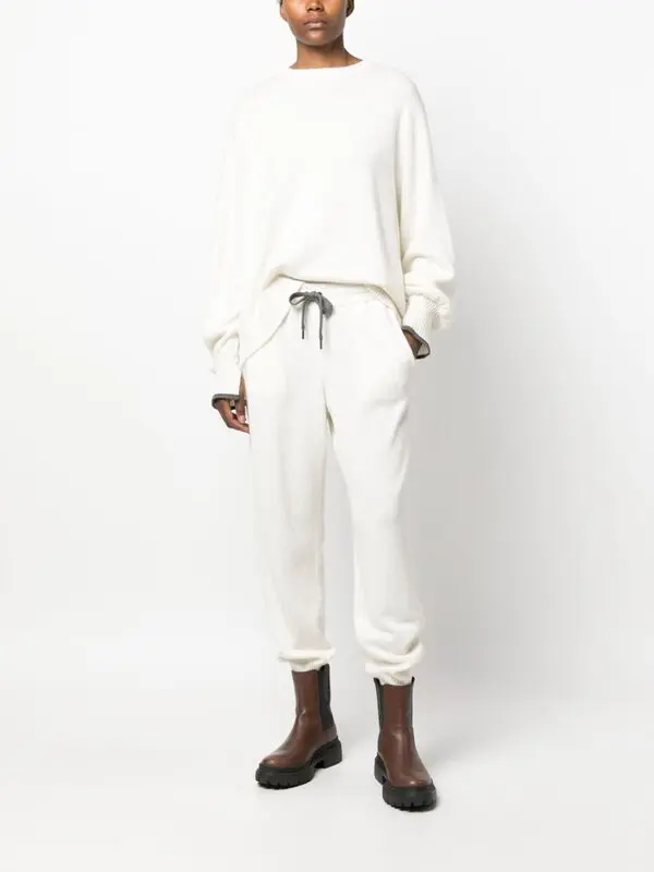 Brunello Cucinelli Cashmere Crew-neck Jumper - White