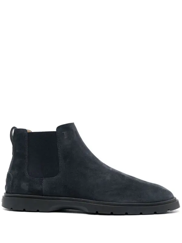 TOD'S Tronchetto Suede Boots - Blue