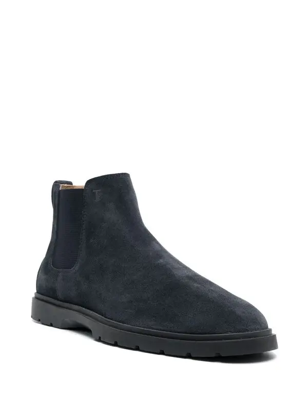 TOD'S Tronchetto Suede Boots - Blue