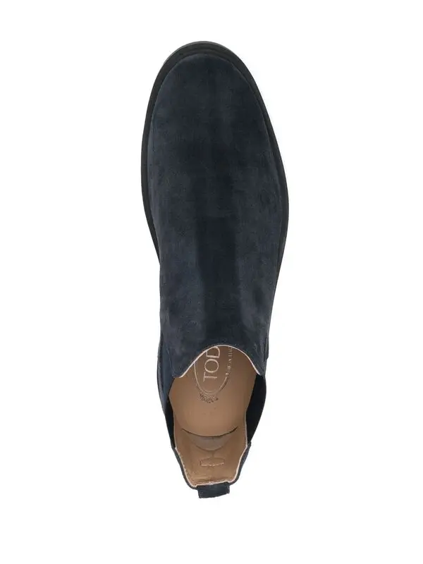 TOD'S Tronchetto Suede Boots - Blue
