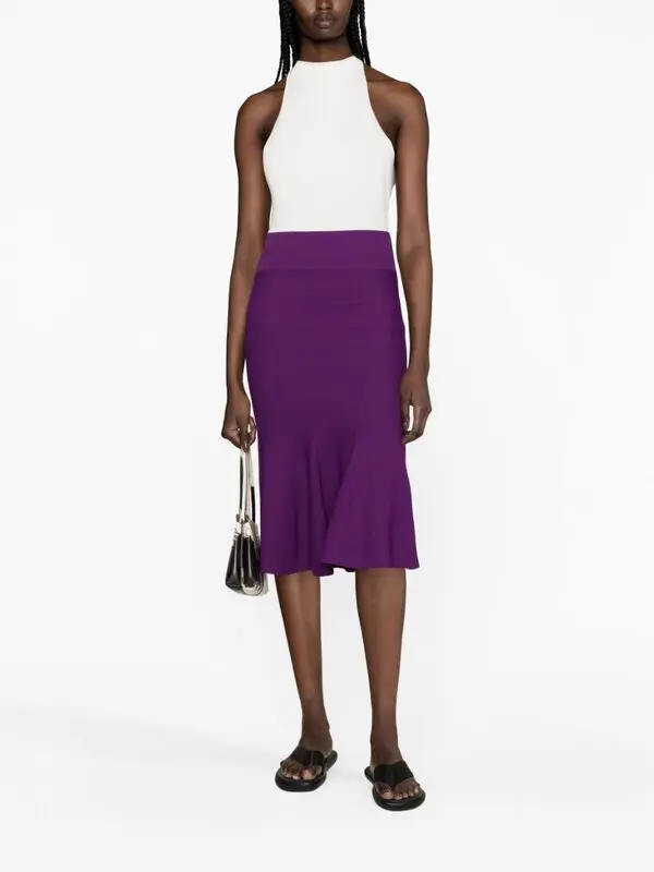 Stella McCartney Fluted Knitted Midi Skirt
