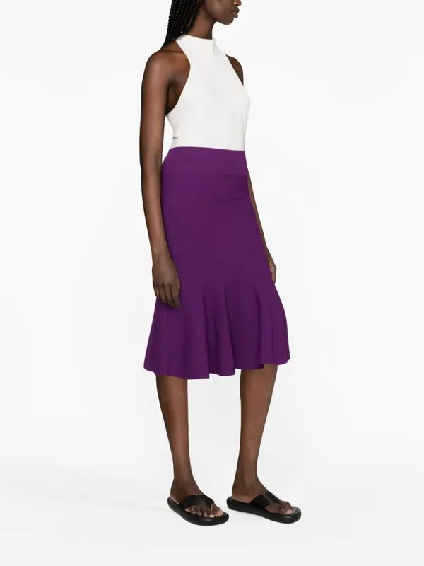 Stella McCartney Fluted Knitted Midi Skirt