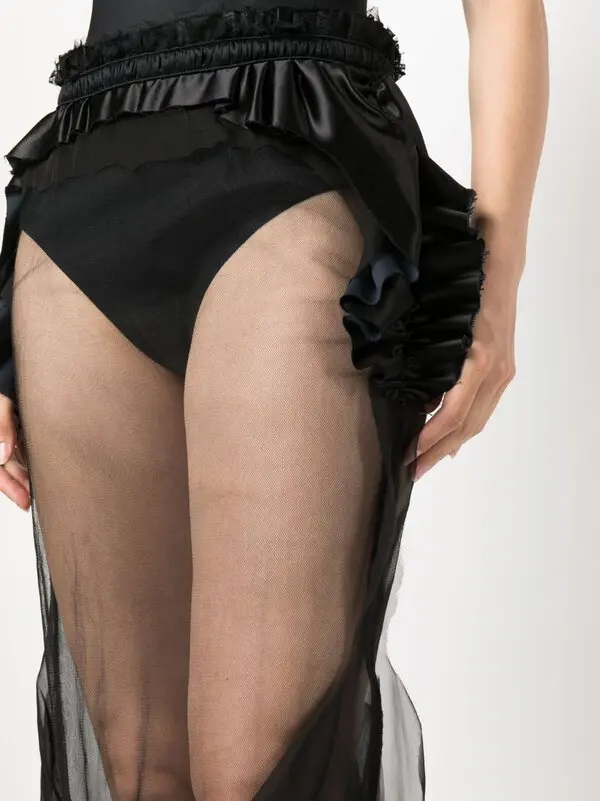 MAISON MARGIELA Décortiqué Tulle Midi Skirt