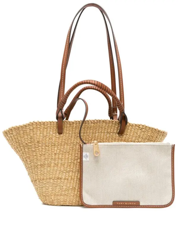 Tory Burch Small Ella Raffia Tote Bag