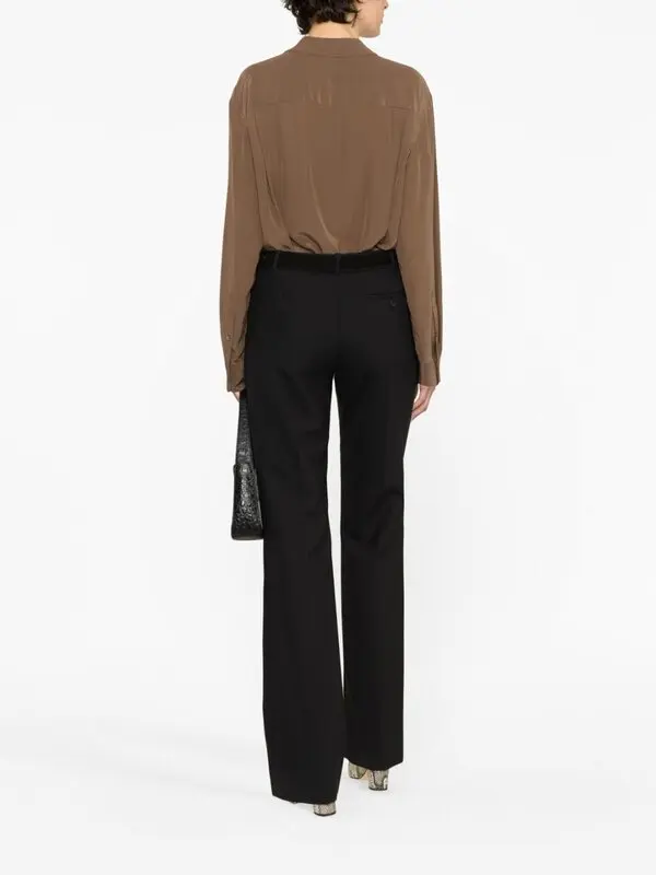 Theory Crepe De Chine Shirt - Brown