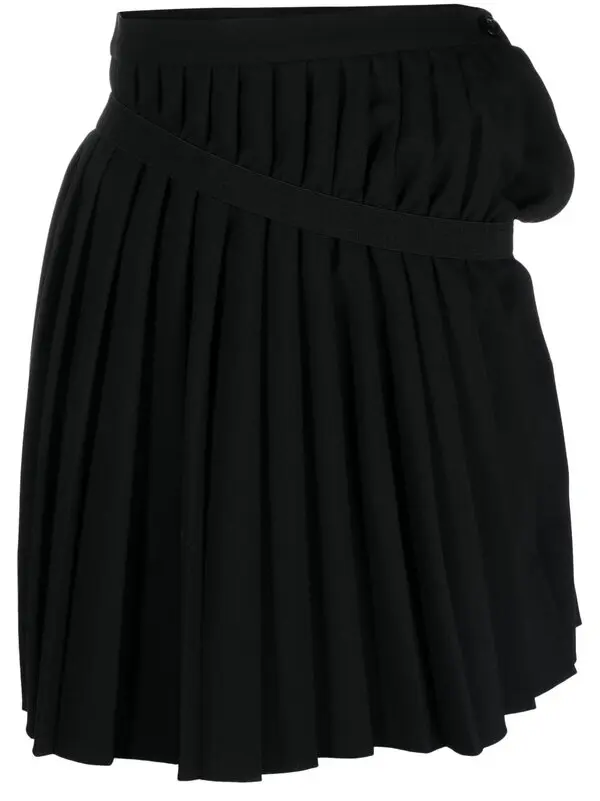 MAISON MARGIELA Asymmetric Pleated Mini Skirt