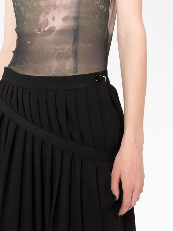 MAISON MARGIELA Asymmetric Pleated Mini Skirt