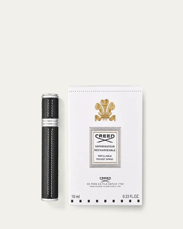 CREED Empty . Leather Atomizer, Silver/black