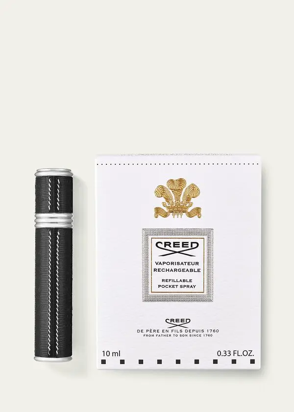 CREED Empty . Leather Atomizer, Silver/black