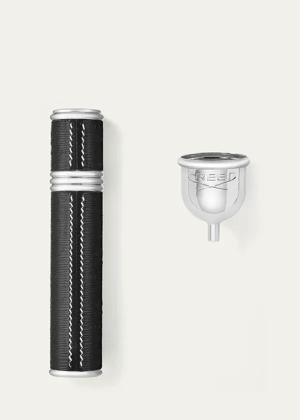 CREED Empty . Leather Atomizer, Silver/black