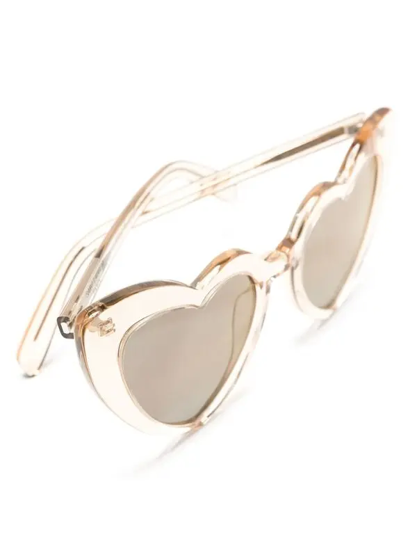 Saint Laurent Heart-frame Tinted Sunglasses