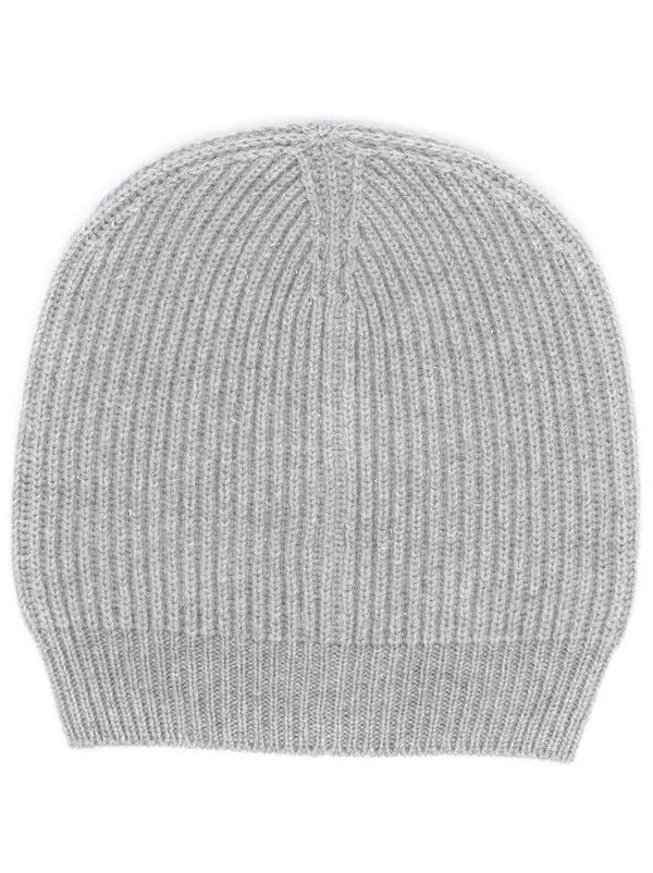 Peserico Ribbed-Knit Pull-On Beanie In Grey - 39% Off  display picture 1
