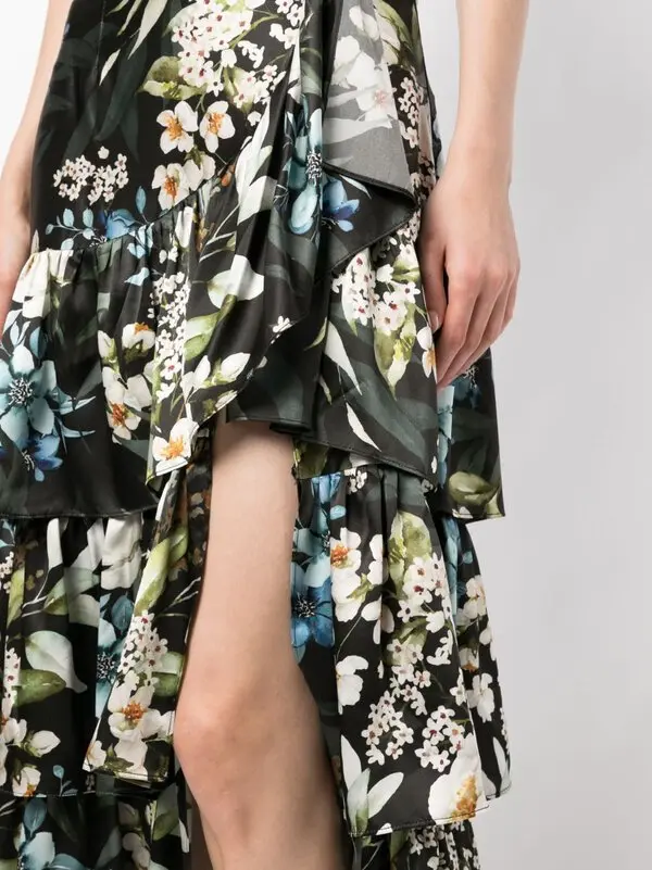 BAMBAH Gardenia Ruffled Midi Skirt