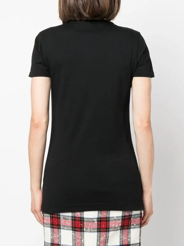 VIVIENNE WESTWOOD Orb Embroidered Organic Cotton T-shirt - Black