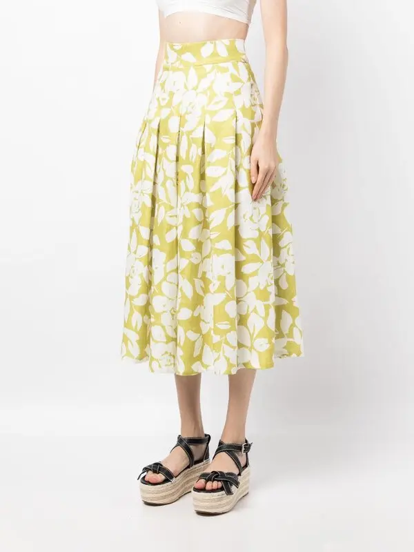 BAMBAH Lilly Pleated Midi Skirt