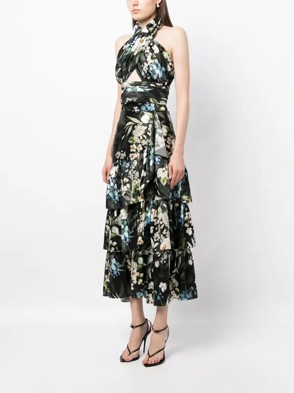 BAMBAH Gardenia Cut-out Halterneck Top - Black