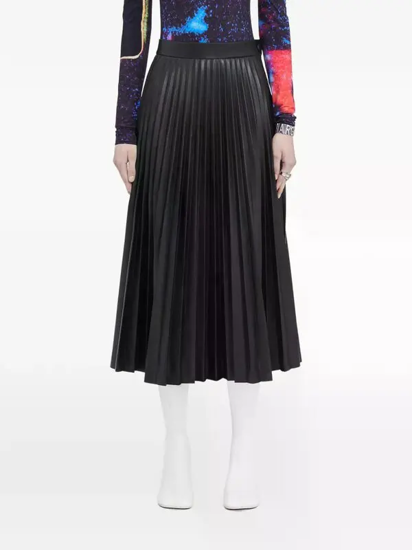 MAISON MARGIELA Pleated Midi Skirt - Black