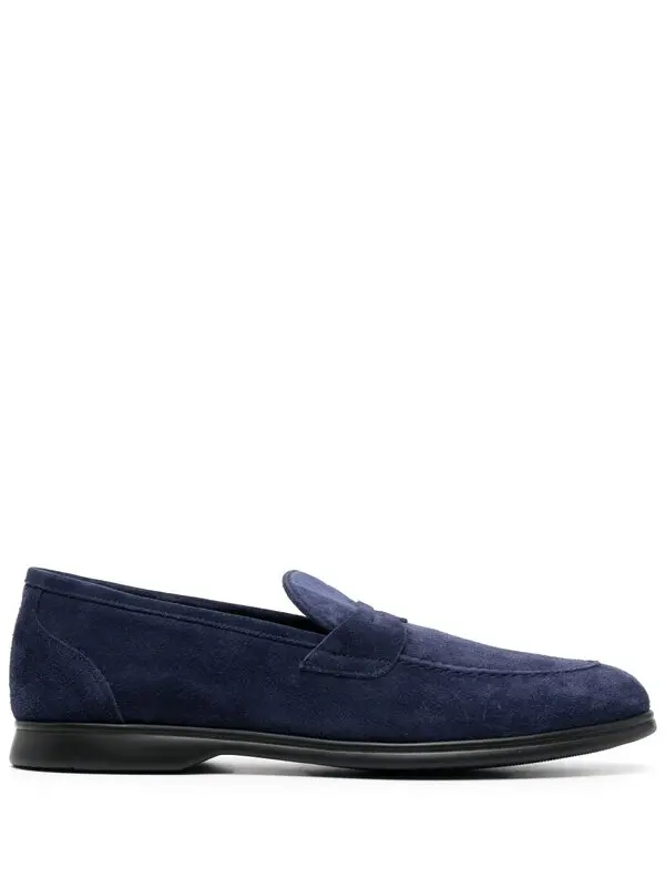 Kiton Almond-toe Loafers - Blue