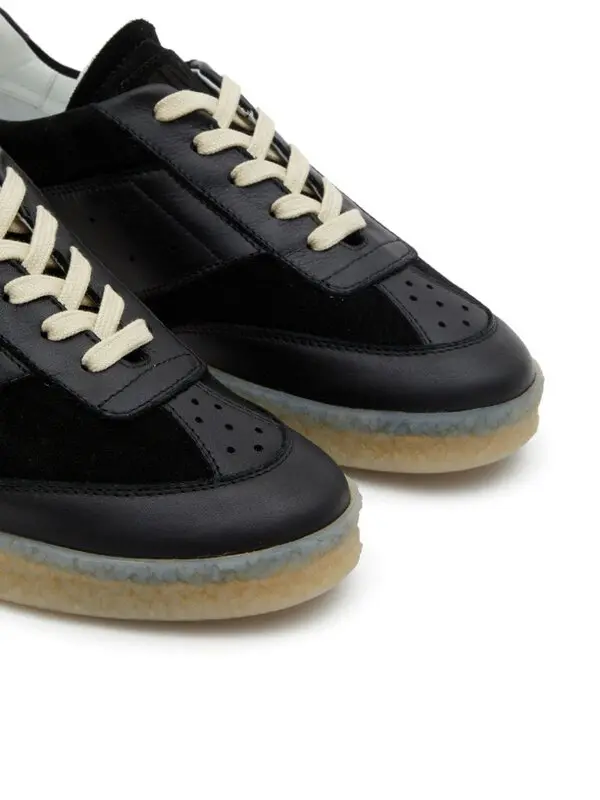 Maison Margiela Panelled Low-Top Sneakers In Black - 10% Off