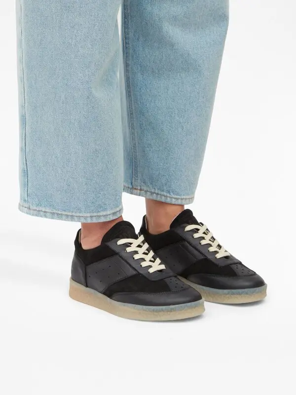 Maison Margiela Panelled Low-Top Sneakers In Black - 10% Off