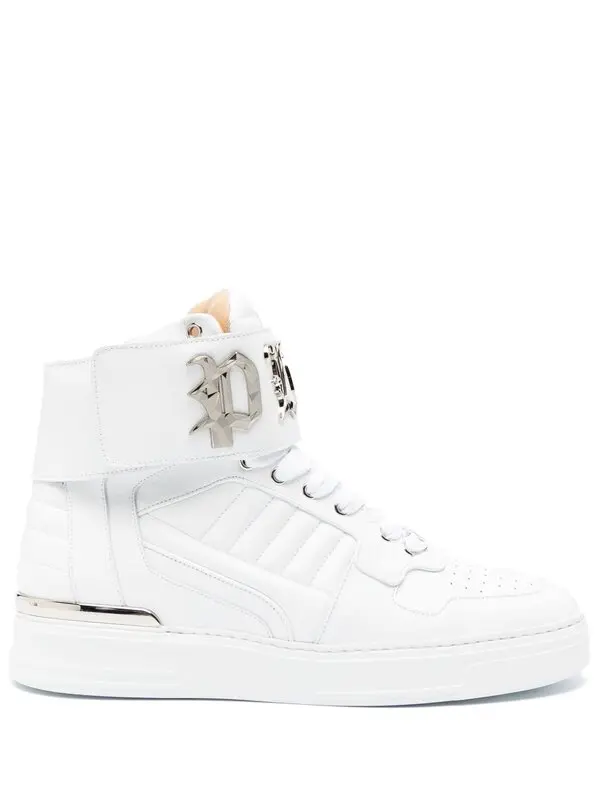 Philipp Plein Gothic-plaque High-top Sneakers - White