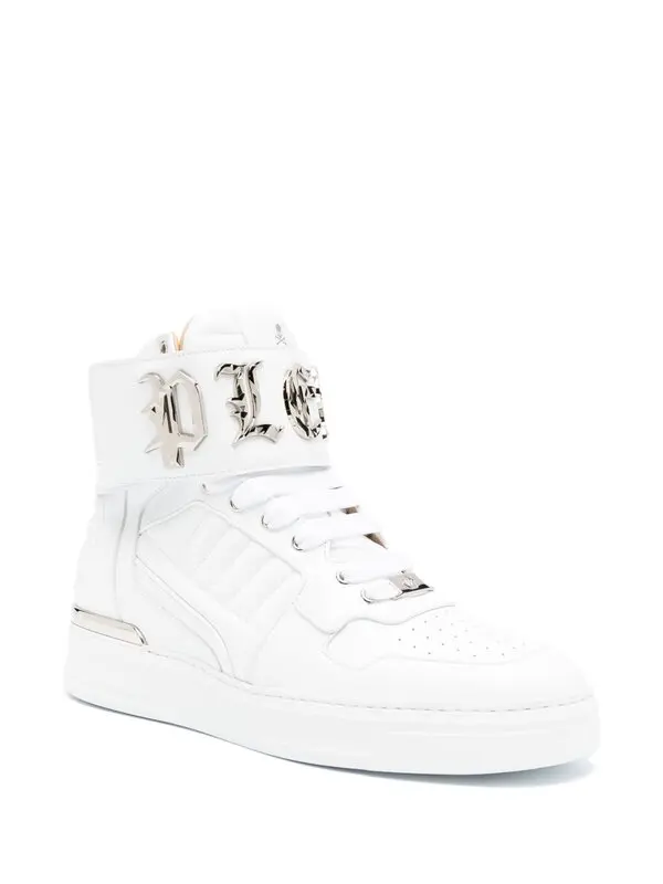 Philipp Plein Gothic-plaque High-top Sneakers - White