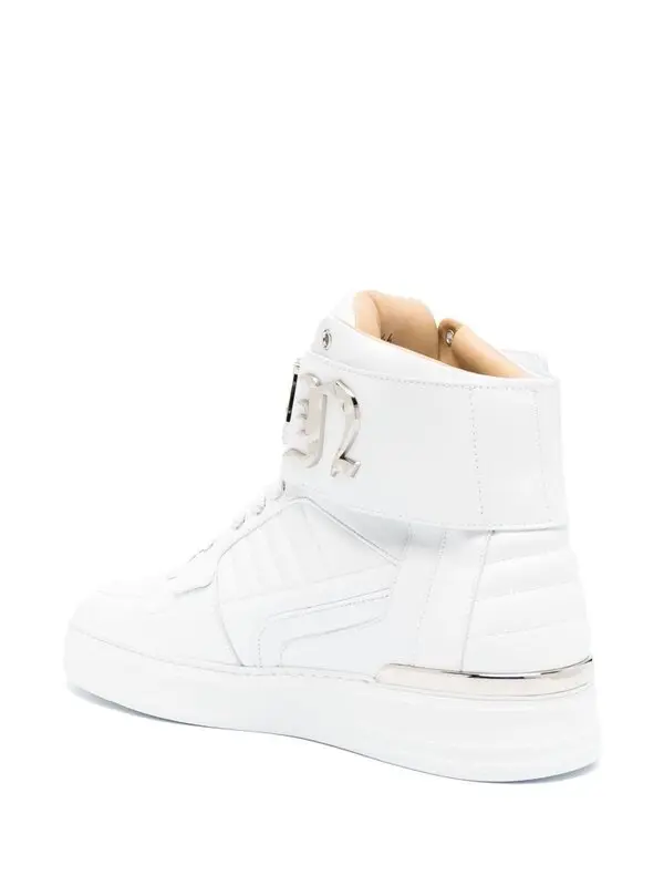 Philipp Plein Gothic-plaque High-top Sneakers - White
