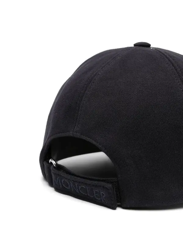 Moncler Logo-patch Cotton Cap - Blue