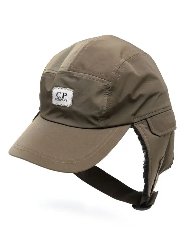 Company Logo-Patch Ear Flap Cap Green Editorialist