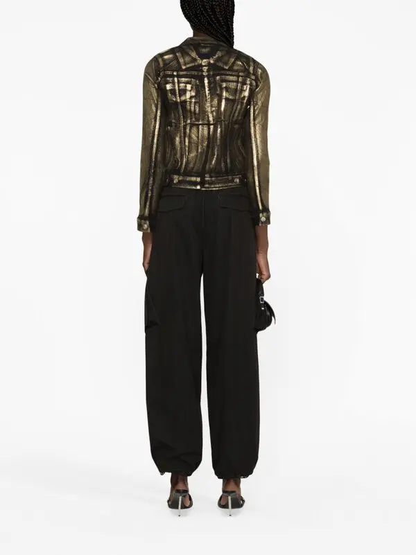 MADISON MAISON Panelled Foiled-finish Denim Jacket