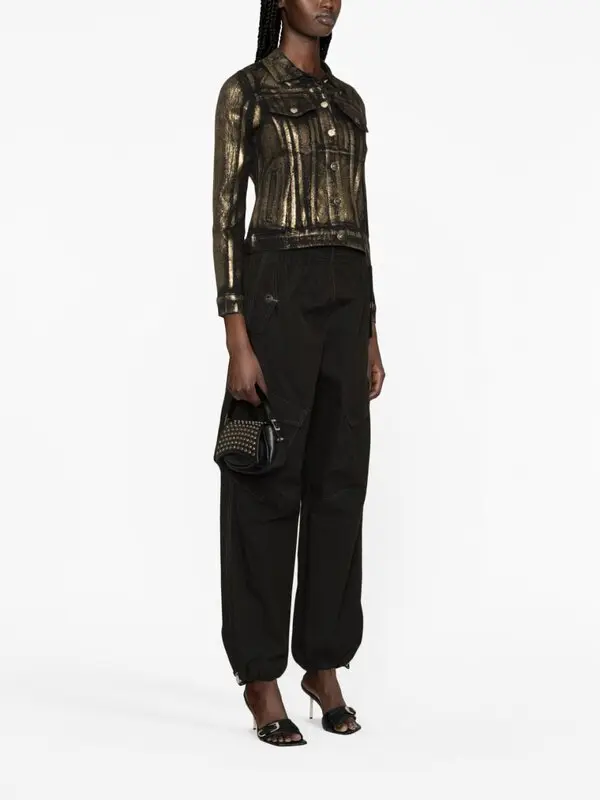 MADISON MAISON Panelled Foiled-finish Denim Jacket
