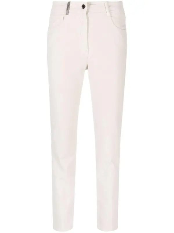 Peserico Corduroy Slim-cut Cotton Trousers