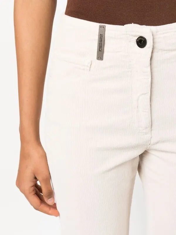 Peserico Corduroy Slim-cut Cotton Trousers